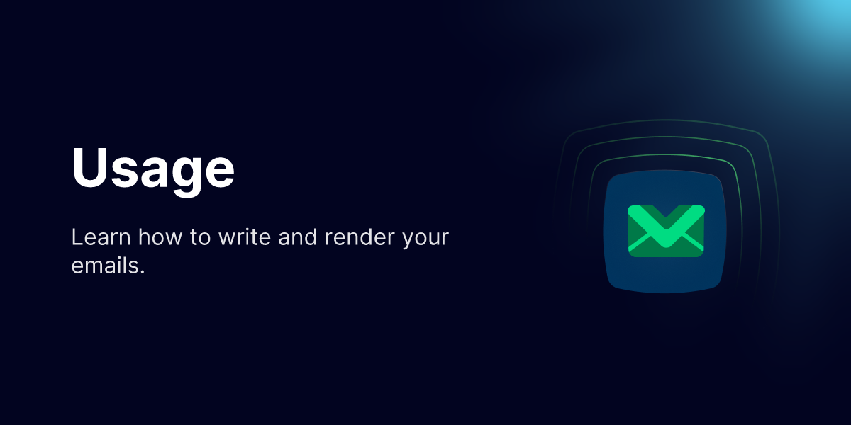 Usage - Vue Email - Build and send emails using Vue 3